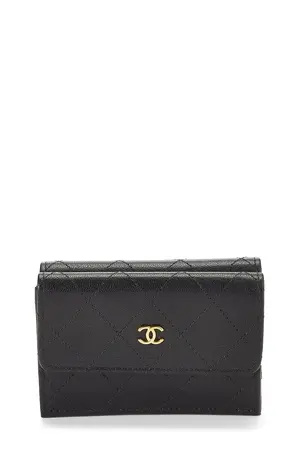 Chanel Calfskin Compact Wallet - Black