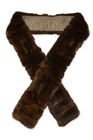 Chanel Fur Muffler - Brown