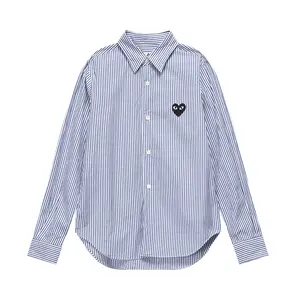 Play Comme Des Garcon Stripe Woven Shirt - Blue