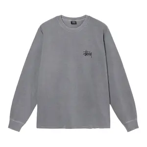 StÜssy Basic Pigment Dyed Long-sleeve Tee - Grey