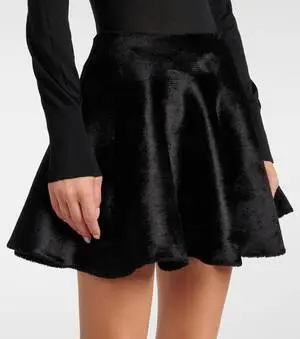 Alaïa Flared Wool-blend Miniskirt