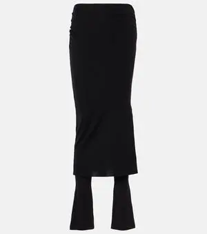 Alaïa Ruched Wool-blend Skirt Pants