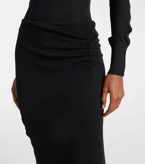Alaïa Ruched Wool-blend Skirt Pants