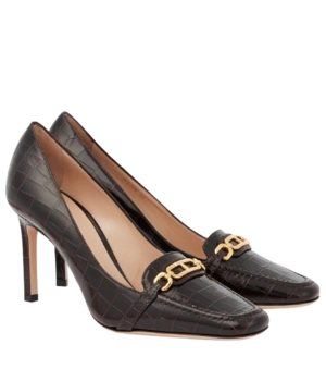 TOM FORD Whitney 85 Croc-effect Leather Pumps - Brown