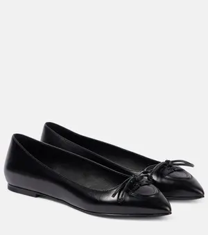 Alaïa Leather Ballet Flats - Black