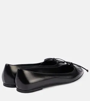 Alaïa Leather Ballet Flats - Black