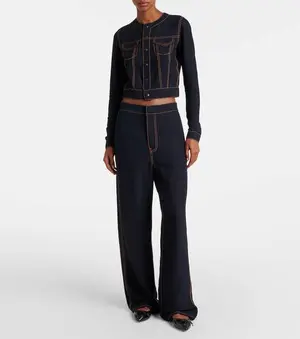 Alaïa Leather Ballet Flats - Black
