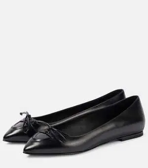 Alaïa Leather Ballet Flats - Black
