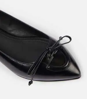 Alaïa Leather Ballet Flats - Black
