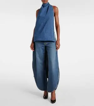 Alaïa Caped Denim Top