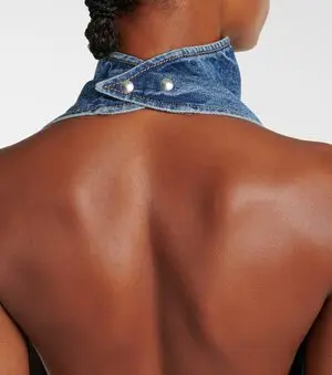Alaïa Caped Denim Top
