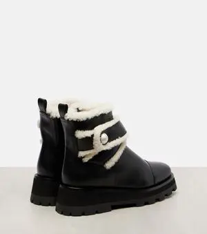 JIMMY CHOO Leather Ankle Boots - Black