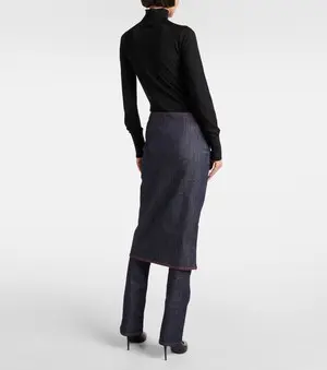 Alaïa Denim Skirt Pants - Blue