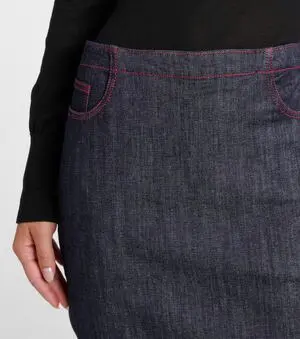 Alaïa Denim Skirt Pants - Blue