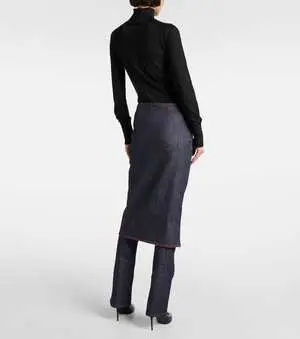 Alaïa Denim Skirt Pants - Blue