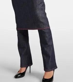 Alaïa Denim Skirt Pants - Blue