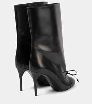 Alaïa 90 Bow-detail Leather Ankle Boots
