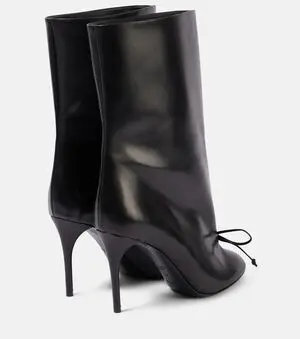 Alaïa 90 Bow-detail Leather Ankle Boots