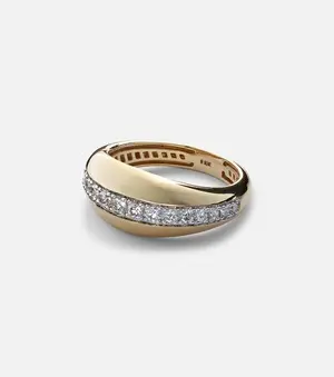 STONE AND STRAND Pistachio 10kt Ring With Diamonds - Gold