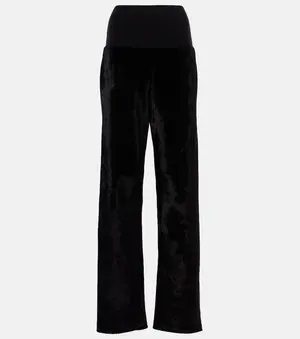 Alaïa Velvet Straight Leg Trousers