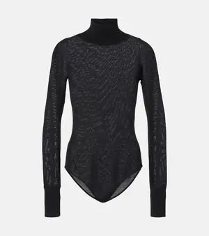 Alaïa Sheer Bodysuit - Black