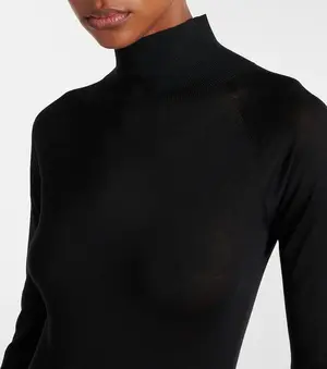 Alaïa Sheer Bodysuit - Black