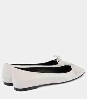 Alaïa Leather Ballet Flats - White