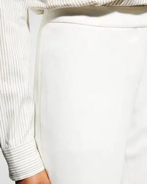 Lafayette 148 New York Barrow Crepe Pants - Cloud