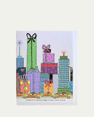 VERRIER Season's Greetings From New York Greeting Card - Multi