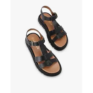 Carvela Pavilion T-bar Flat Leather Sandals