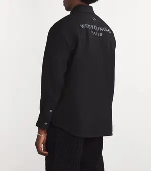 WOOYOUNGMI Denim Logo Shirt - Black