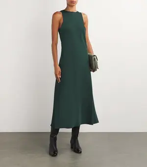 Max & Co. Satin Midi Dress - Green
