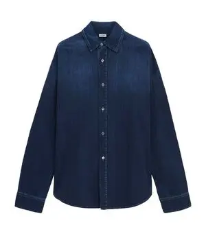 Loewe Denim Embroidered Anagram Shirt