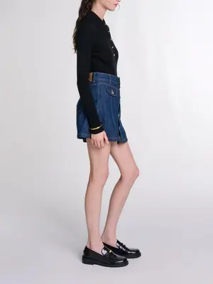 Maje Wool And Silk Bodysuit - Black