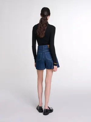 Maje Wool And Silk Bodysuit - Black