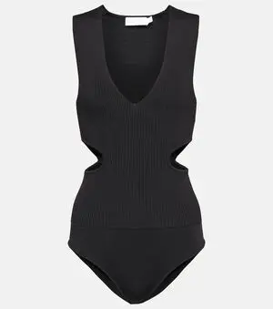 Simkhai Shelbi Ribbed-knit Bodysuit