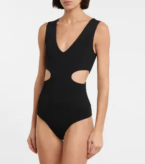 Simkhai Shelbi Ribbed-knit Bodysuit