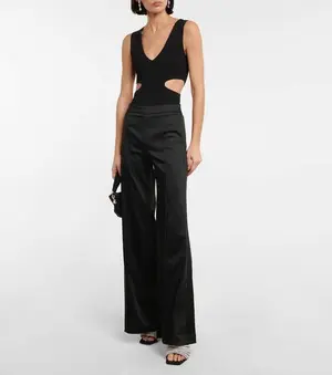 Simkhai Shelbi Ribbed-knit Bodysuit
