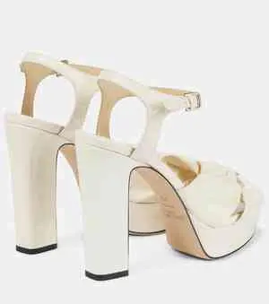 JIMMY CHOO Heloise 120 Platform Sandals - White