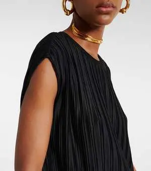 JOSEPH Plisse Jersey Midi Dress