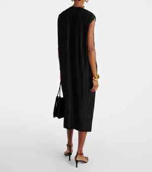 JOSEPH Plisse Jersey Midi Dress