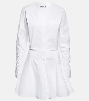 Alaïa Cotton Poplin Minidress
