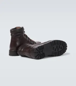Manolo Blahnik Janka Leather Lace-up Boots - Brown