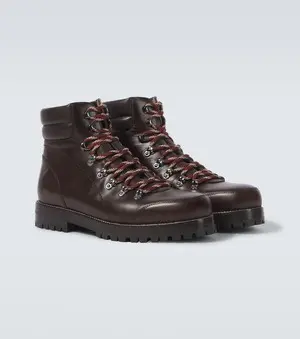 Manolo Blahnik Janka Leather Lace-up Boots - Brown