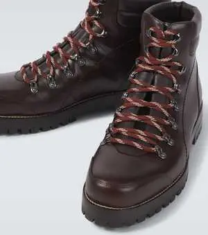 Manolo Blahnik Janka Leather Lace-up Boots - Brown