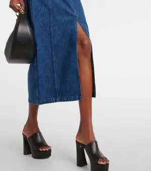 PATOU Denim Maxi Skirt - Blue