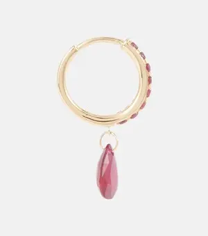 PERSEE Piercing Single Earring With Ruby