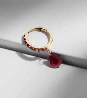 PERSEE Piercing Single Earring With Ruby