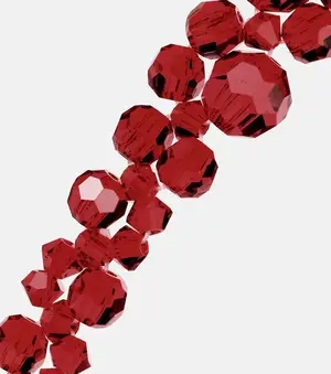 Simone Rocha Crystal Dangle Earrings - Red