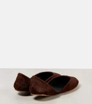 THE ROW Gemma Calf Hair Ballet Flats